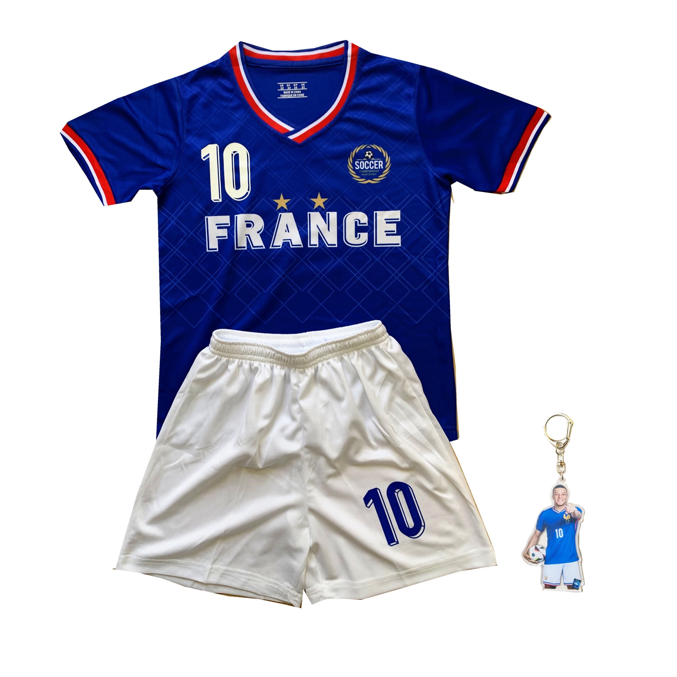 Kids Soccer Jersey France Boys Football Uniforms For MBA_PPE Fan Shirt ...