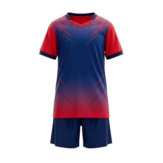 Kids Soccer Jerseys Mesh Breathable Comfy Athletic T Shirts Shorts 2 ...