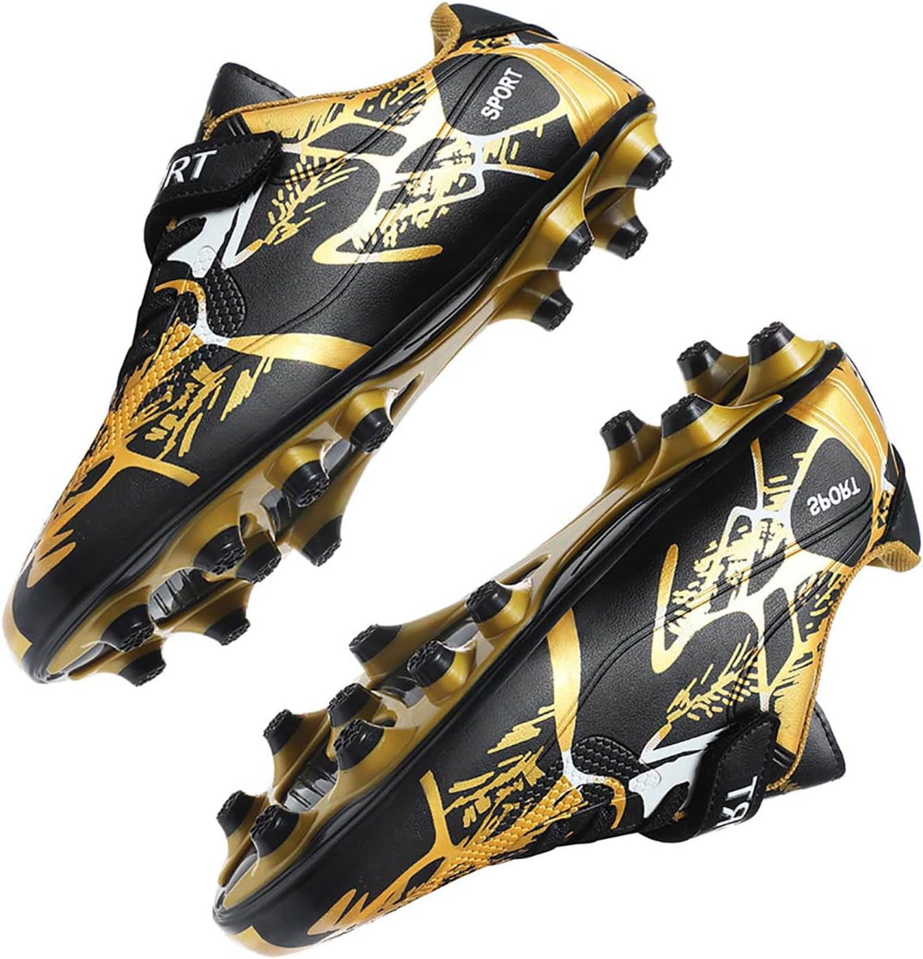 Kids Soccer Shoes Athletic Outdoor Football Cleats Athletic Firm Ground ...