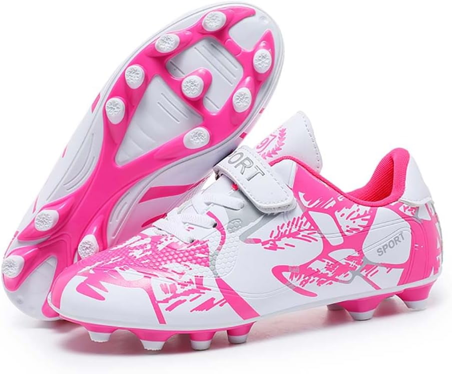 Kids Soccer Shoes Athletic Outdoor Football Cleats Athletic Firm Ground ...