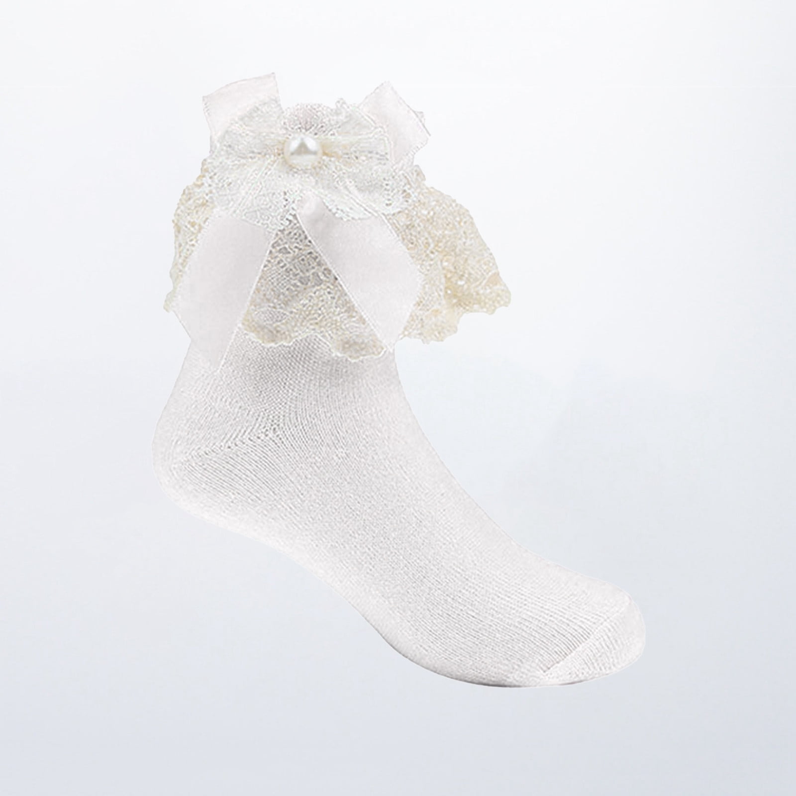 Kids Sock Children's Bow Mid Tube Socks Lolita Lace Baby Socks Jacquard ...
