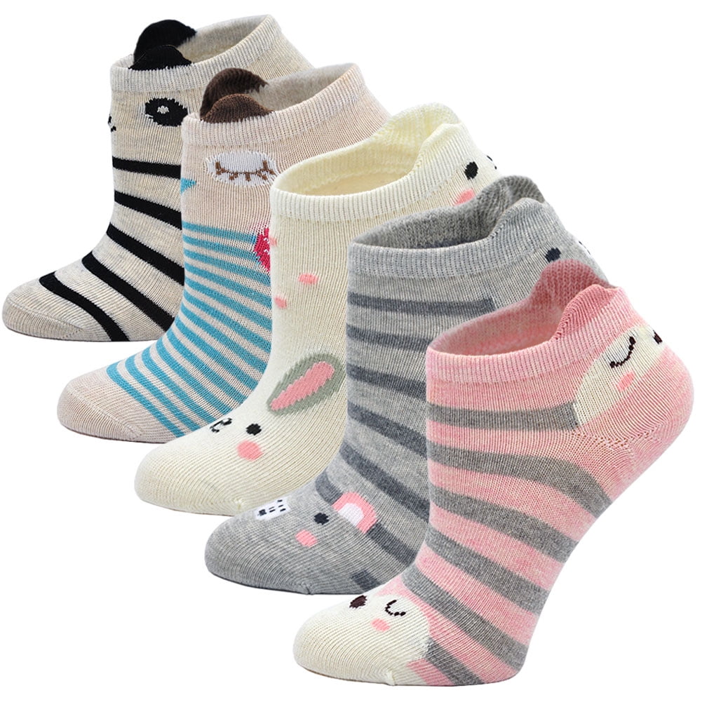LOFIR Kids Socks 8-11 Years Cotton Ankle Socks with Animal Pattern and ...