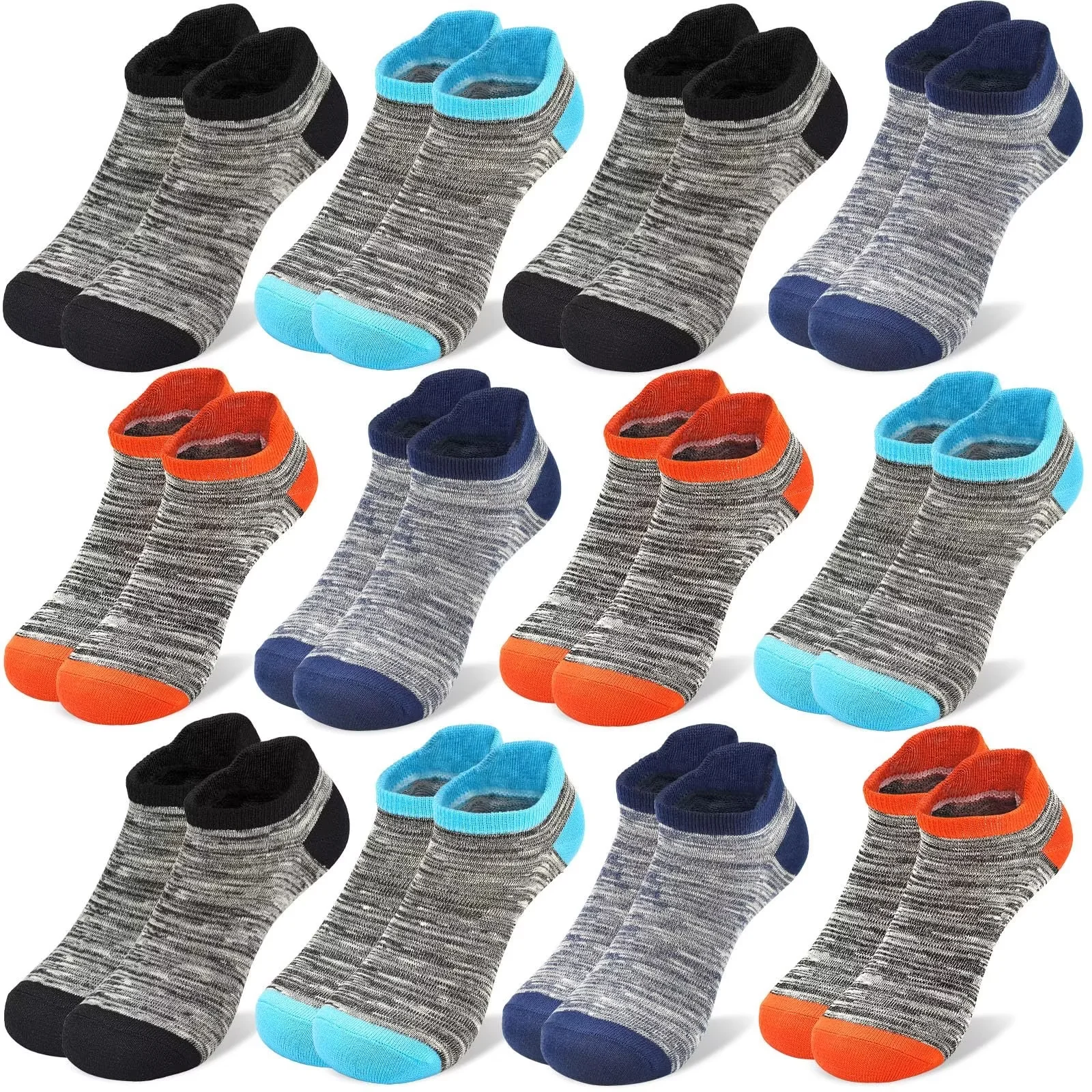 Hycles Kids Socks, Boys Girls Athletic Striped Ankle Socks, Low Cut, 12 ...