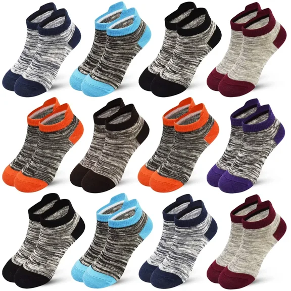 Jalioing 5 Pairs Kids Socks Crew Cotton Quarter Socks Girls Boys ...