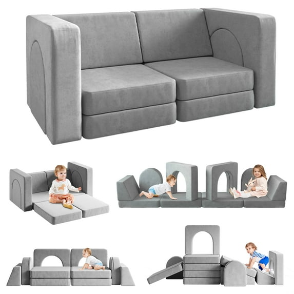 Linor 10PCS Kids Sofa Couch, Modular Toddler Couch for Small Children's ...