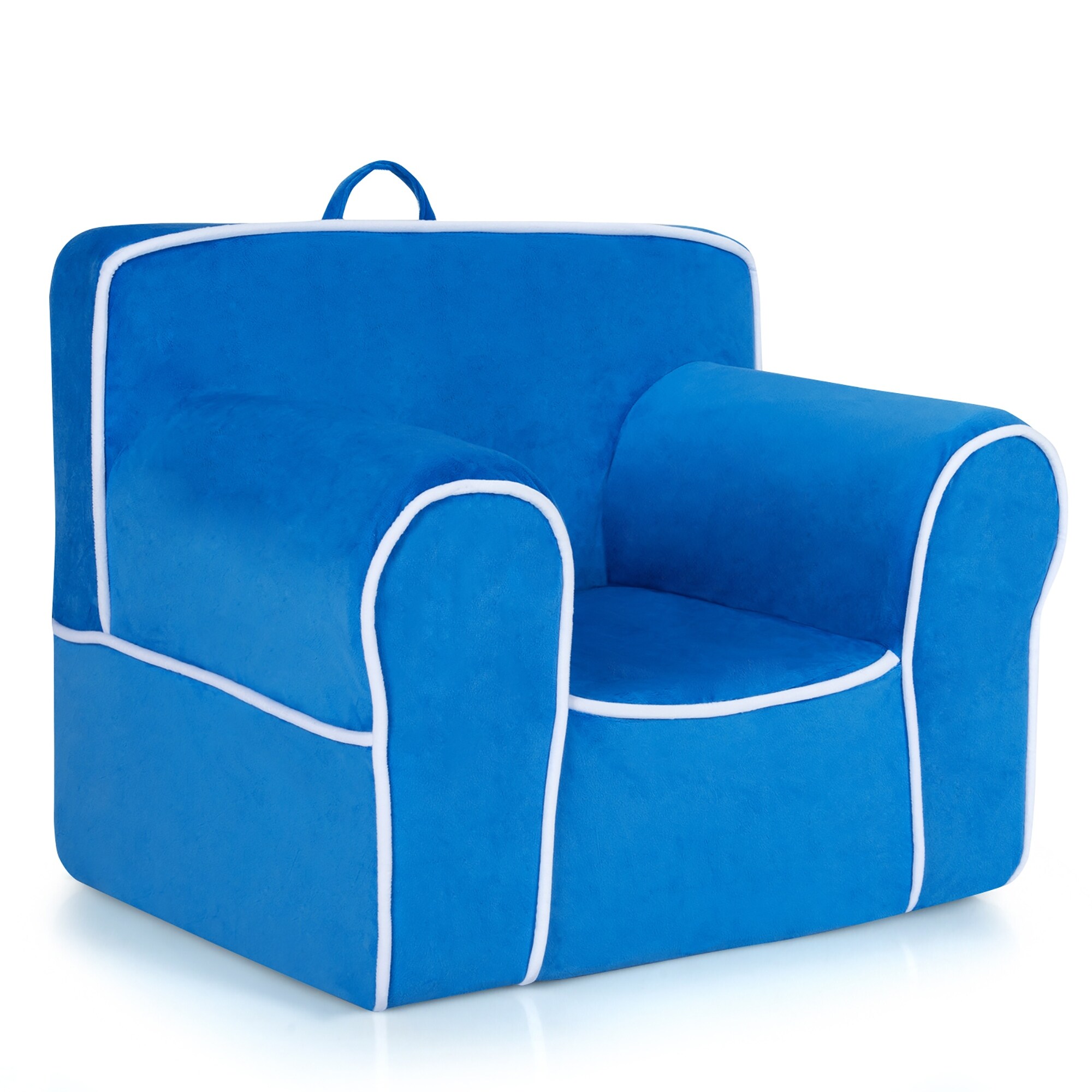 Kids Sofa Toddler Foam Filled Armchair w/ Velvet Fabric Baby Blue ...