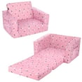Convertible Flip Kids Sofa - Soft Furniture Foam, Folding 2-in-1 Pink ...