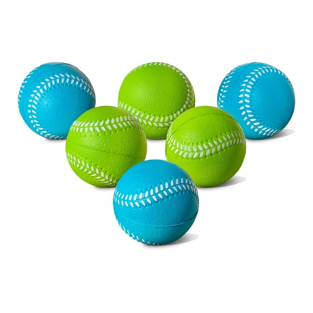 Botabee Kids Soft Foam Baseballs, 6 Pack | Indoor T Ball Toys for ...