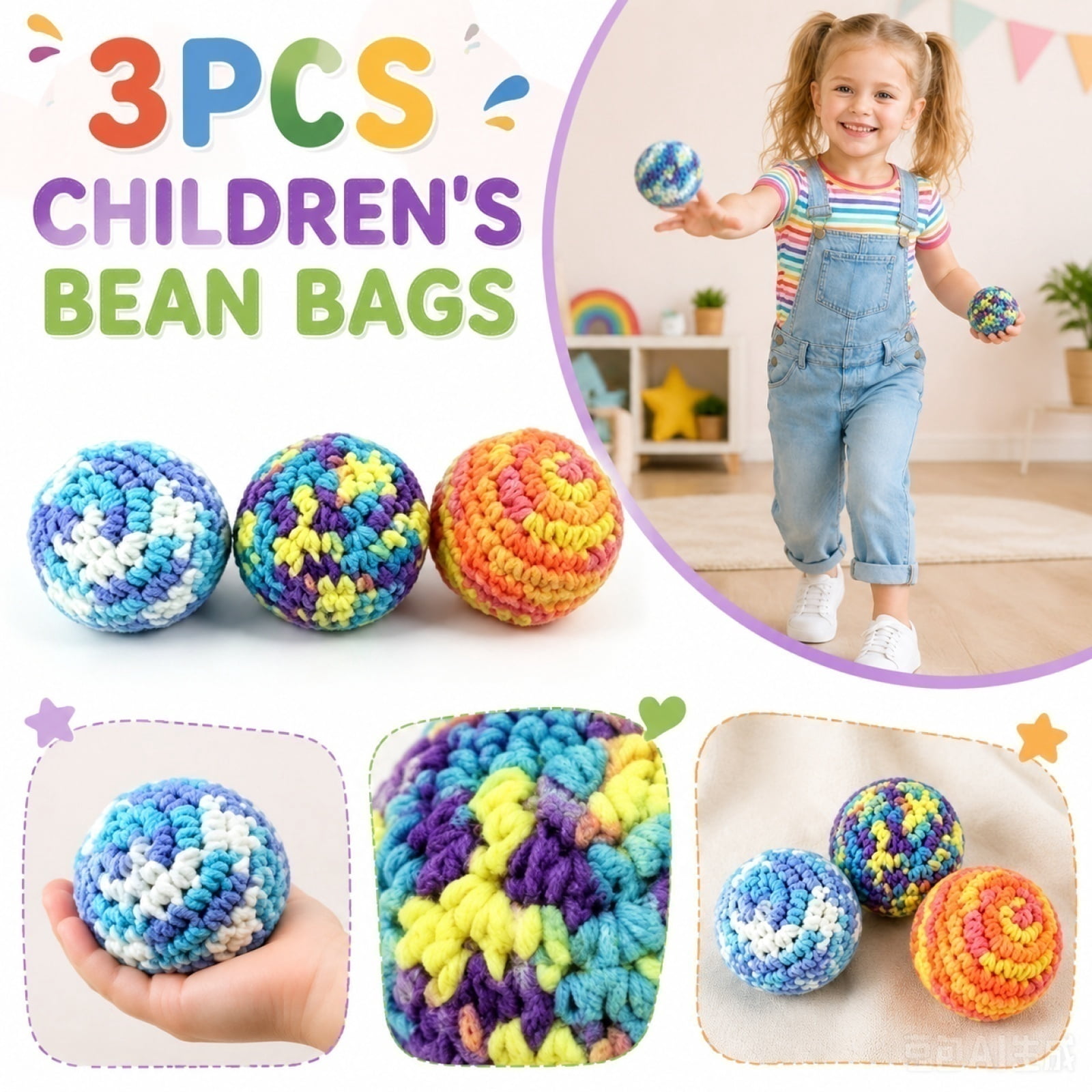 Kids Soft Play Balls, Hacky Sack Balls, Soft Balls for Student, Outdoor ...