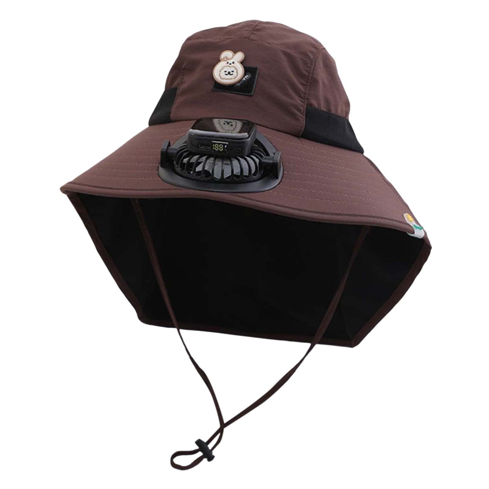 Kids Solar Fan Hat Summer Beach Trips Cap With Built In USB Charging ...