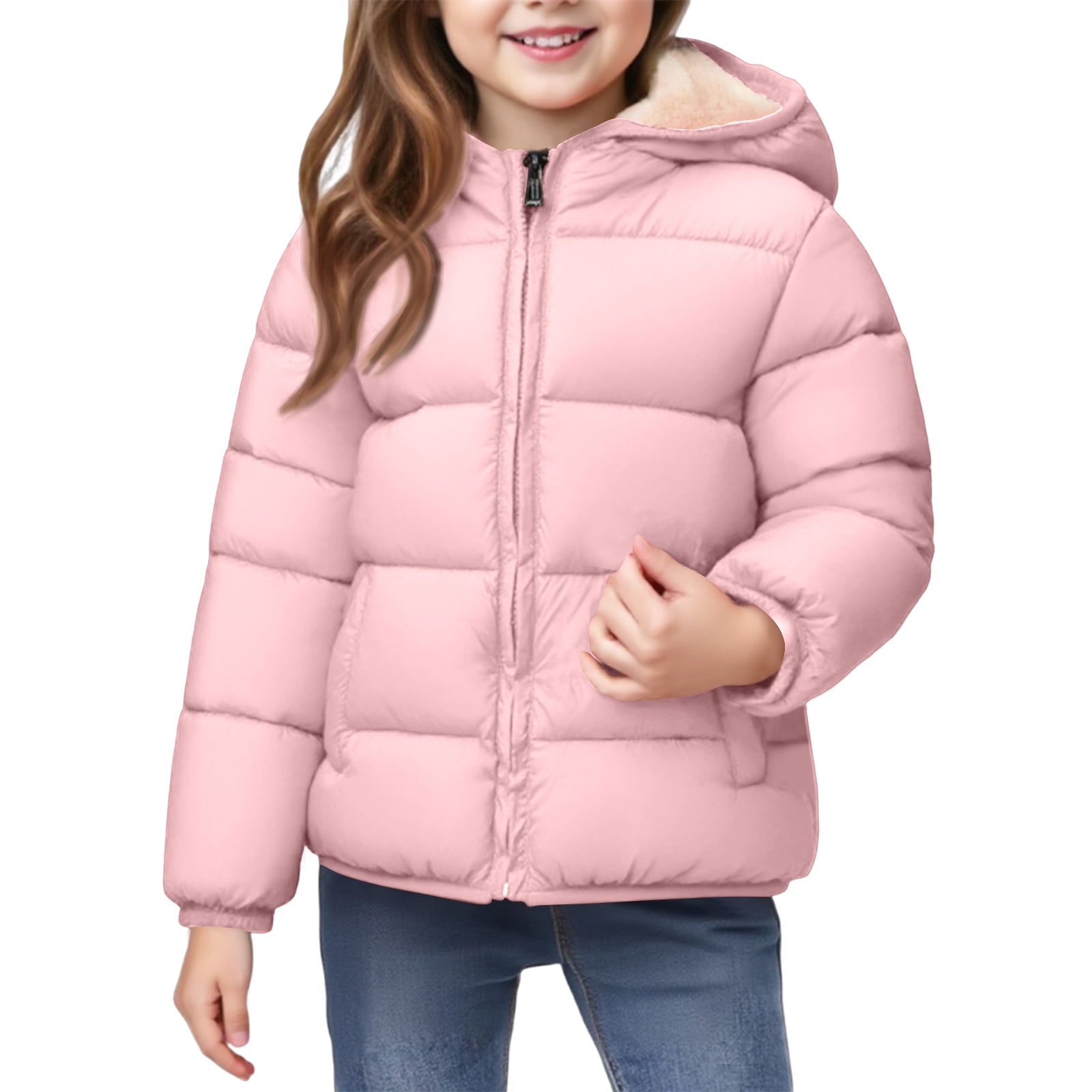 Kids Solid Color Short Cotton Jacket - Lightweight Pocket Coat for ...