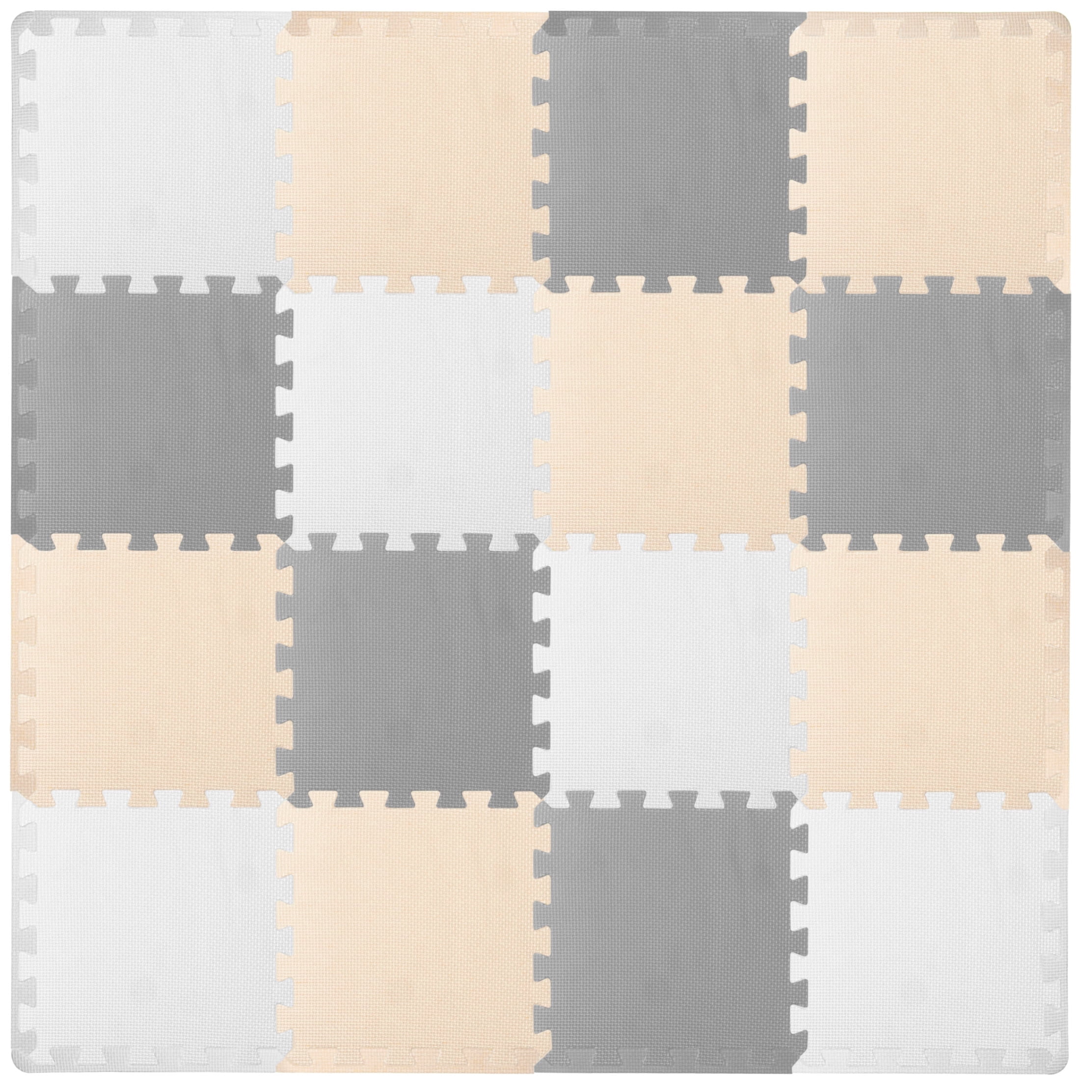 ProSource Kids Solid Colors Foam Puzzle Floor Play Mat, 36 or 16 tiles ...