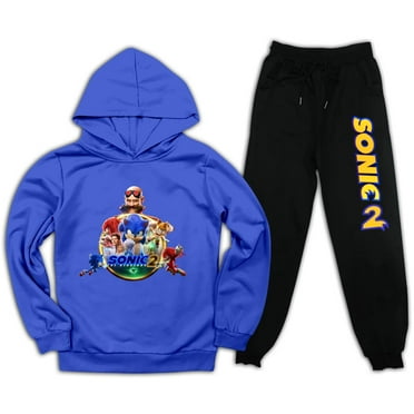 Sonic The Hedgehog Modern Blue Hedgehog Crew Neck Long Sleeve Black ...