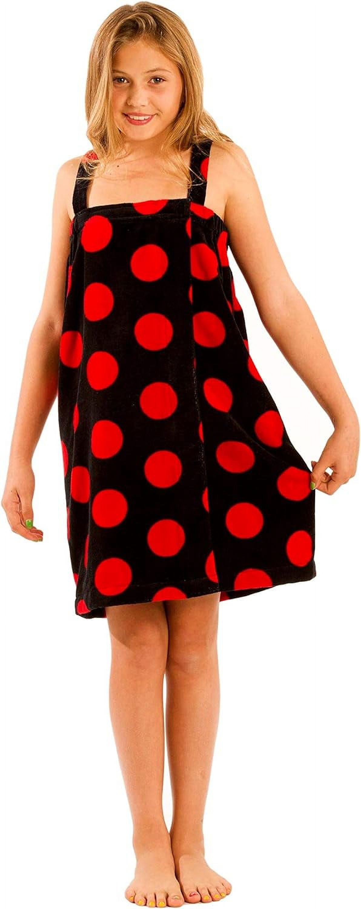 Kids Spa Bath Towel Wrap for Girls,Black Red, Small - Walmart.com