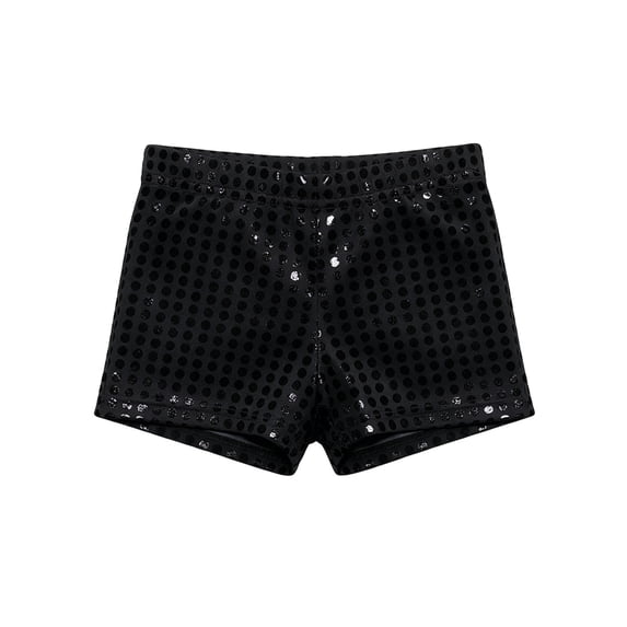 Kids Sparkling Dotty Stage Shorts for Girls and Boys Glimmering Sequin ...