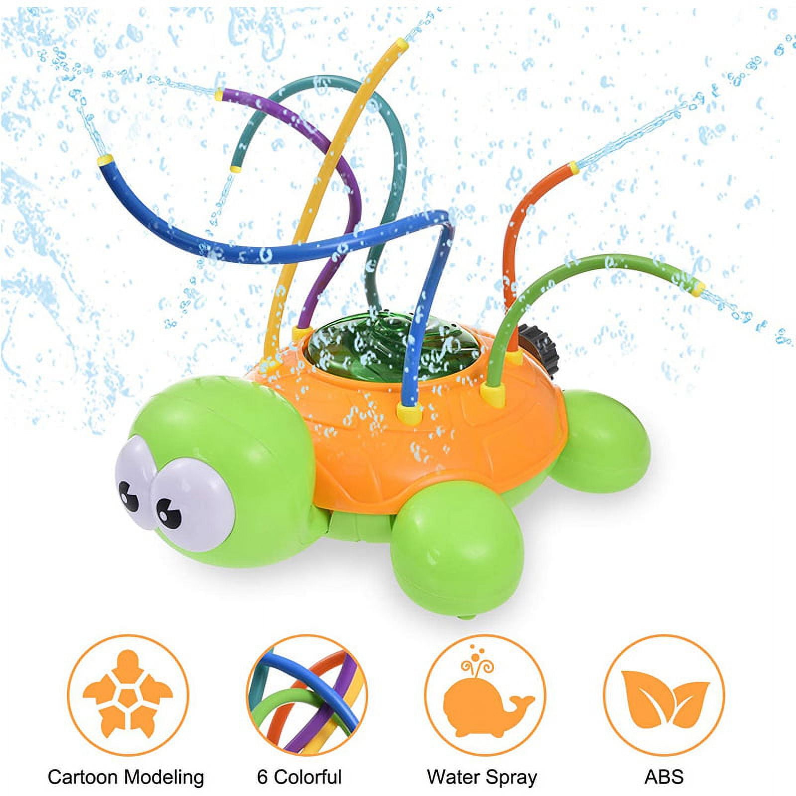 Kids Spinning Splash Tortoise Sprinkler Toy, Outdoor Play Backyard ...