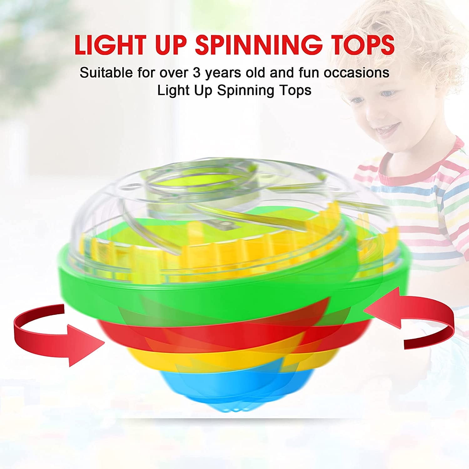 Kids Spinning Top Light Spinning Top Toy School Birthday Party Gift Bag ...