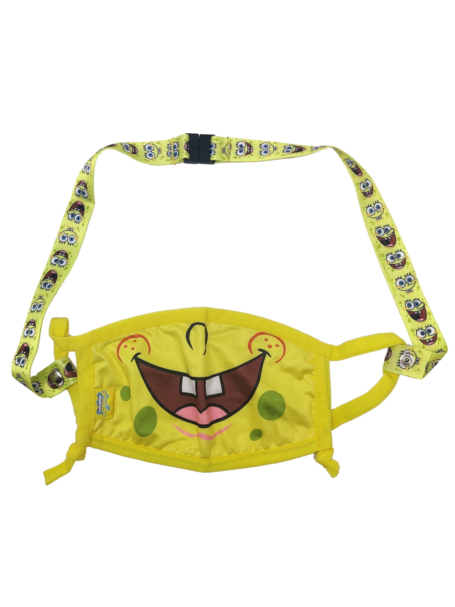 Kids Spongebob Squarepants Smile Reusable Face Mask Cover w/ Removable ...