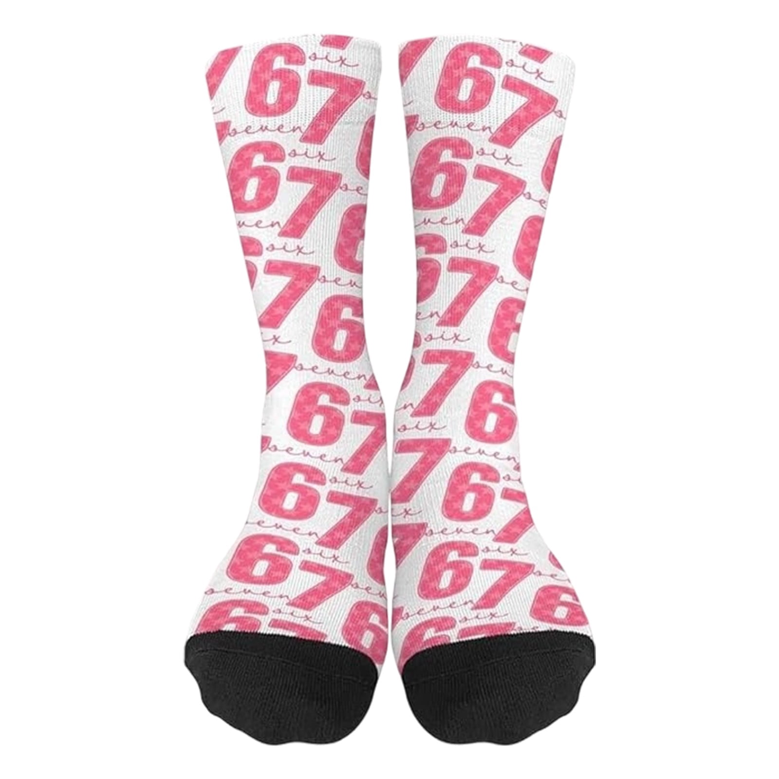 Kids Sports Crew Socks with Pattern for Boys Girls 67 Socks for Youth ...