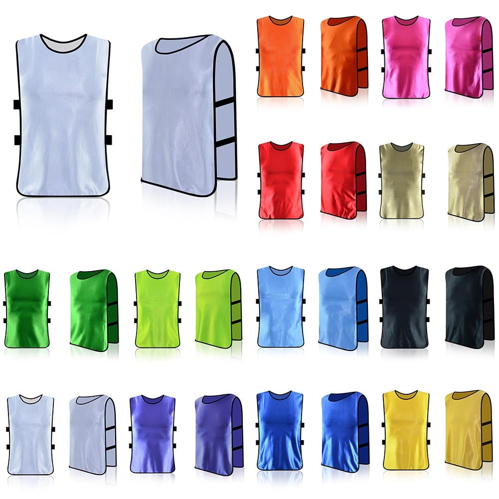 Kids Sports Vests Training Numbered Bibs Practice Quick-Dry Basketball ...