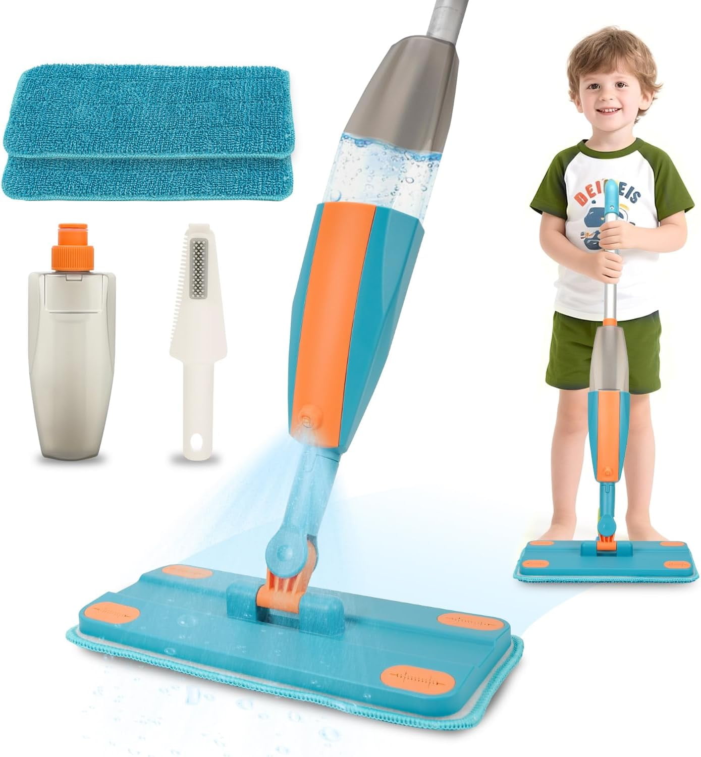Kids Spray Mop - Real Working Toddler Cleaning Toy Set with Water ...