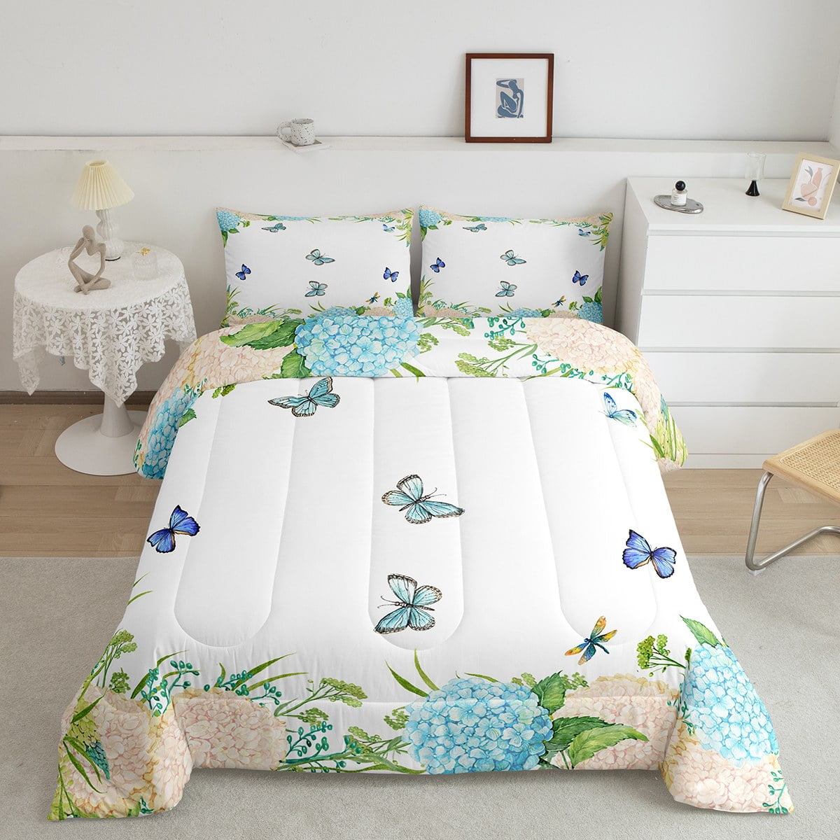 Kids Spring Twin Comforter Set Chic Butterfly Bedding Set, Wild ...