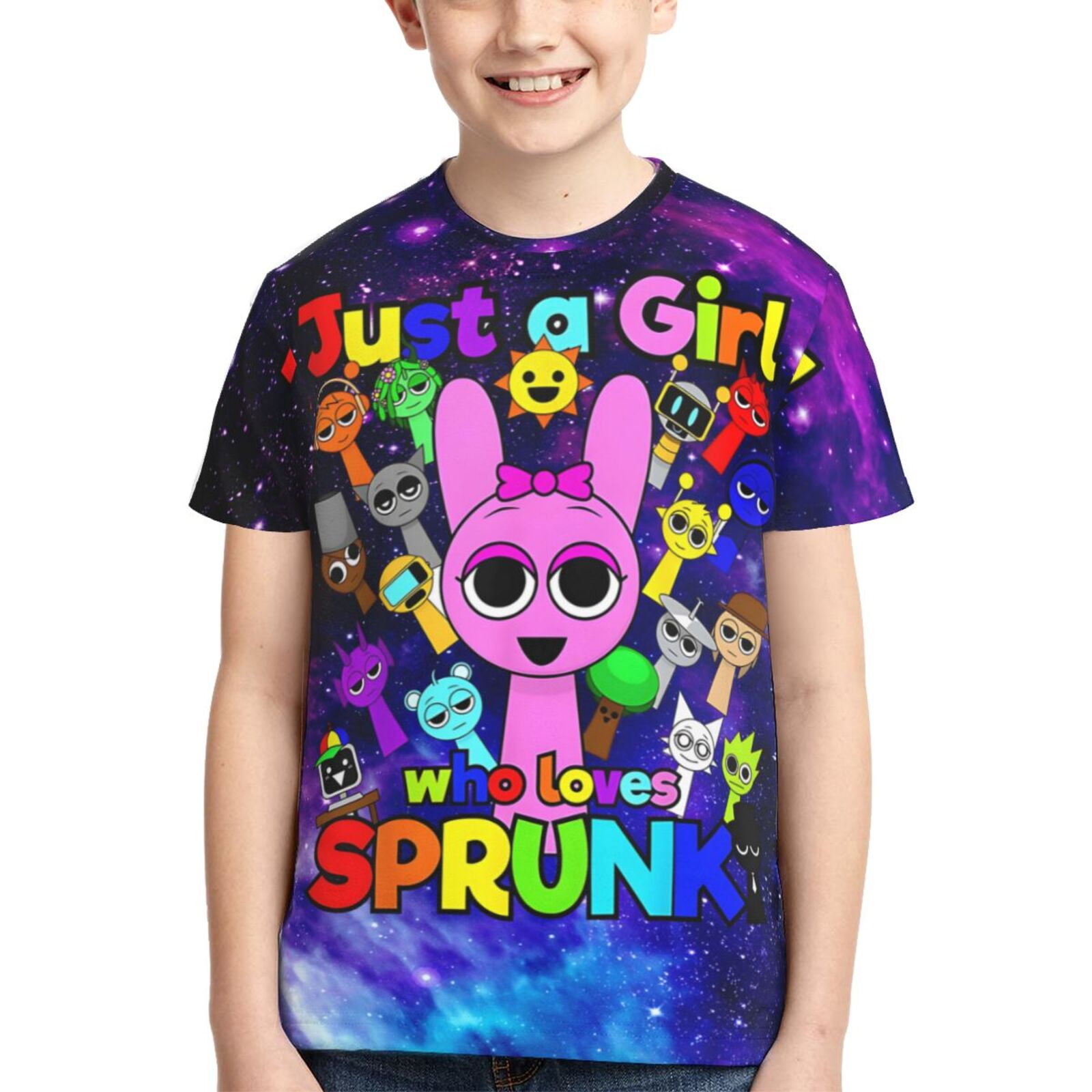Kids Sprun-ki Shirts 3D Graphic Cartoon T Shirt Summer Short Sleeve ...