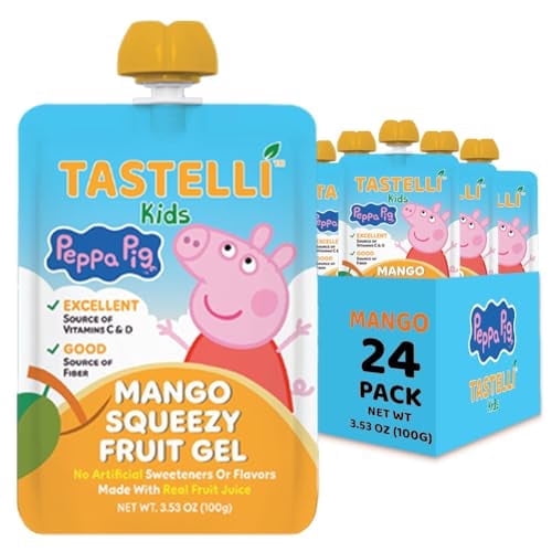 Kids Squeezy Fruit Gel (MANGO) No Artificial Sweetener or Flavors, Made ...