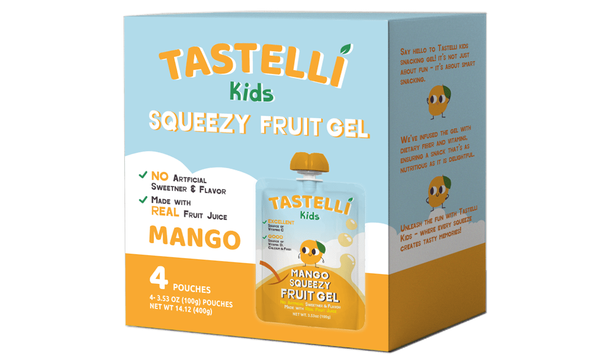 Kids Squeezy Fruit Gel (MANGO) No Artificial Sweetener or Flavors, Made ...