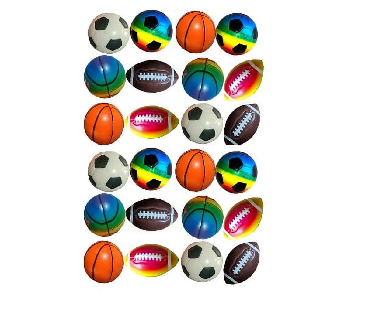 Kids Squishy Foam Balls (Soccer, Football) Treasure Box/Party Favor Set ...