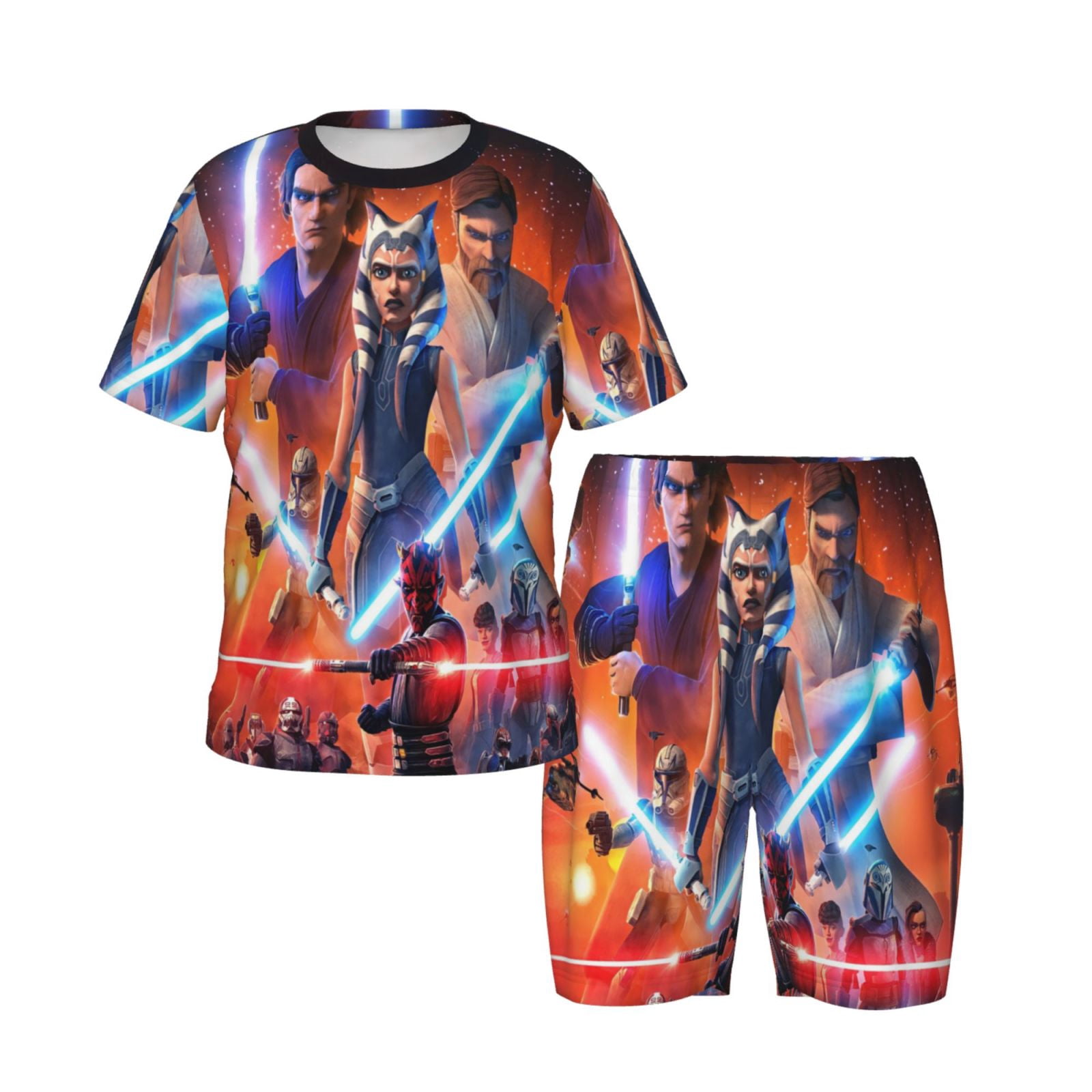 Kids Sta-R War Pajamas Set Cartoon Shirts And Short Set Summer Pajama ...