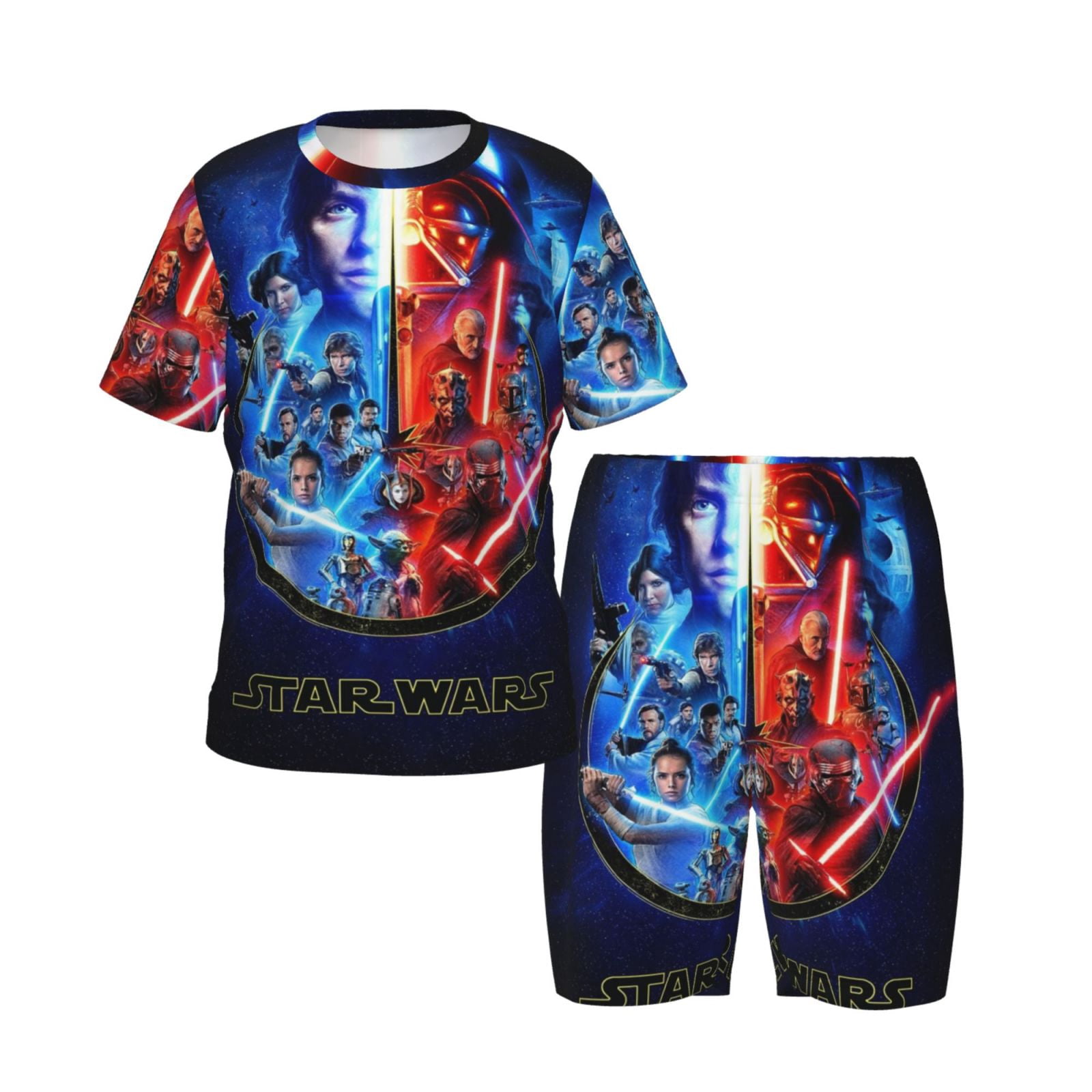 Kids Sta-R War Pajamas Set Cartoon Shirts And Short Set Summer Pajama ...