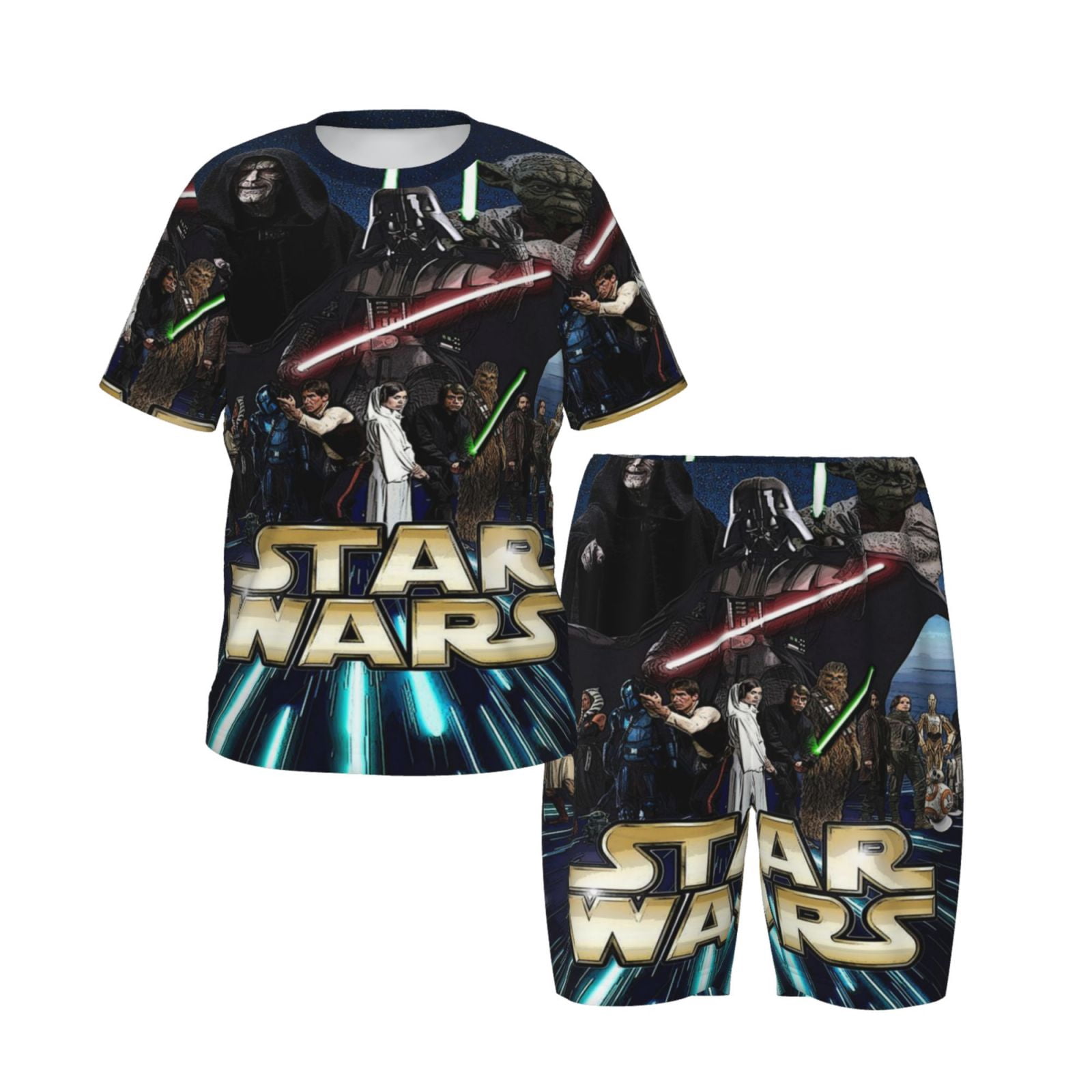 Kids Sta-R War Pajamas Set Cartoon Shirts And Short Set Summer Pajama ...