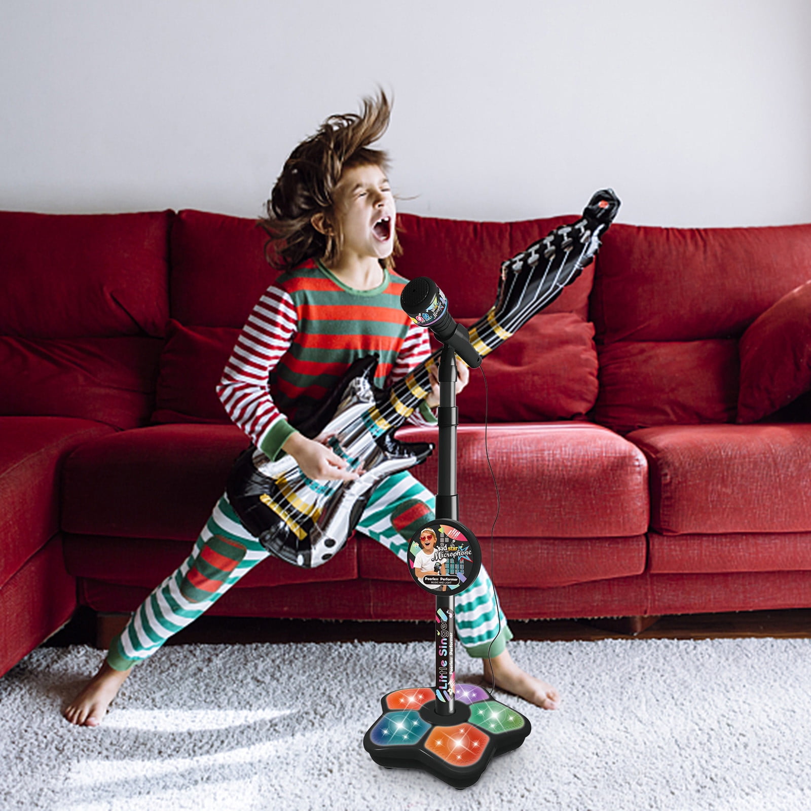 Kids Standing Microphone, Adjustable Standing Microphone, Karaoke ...