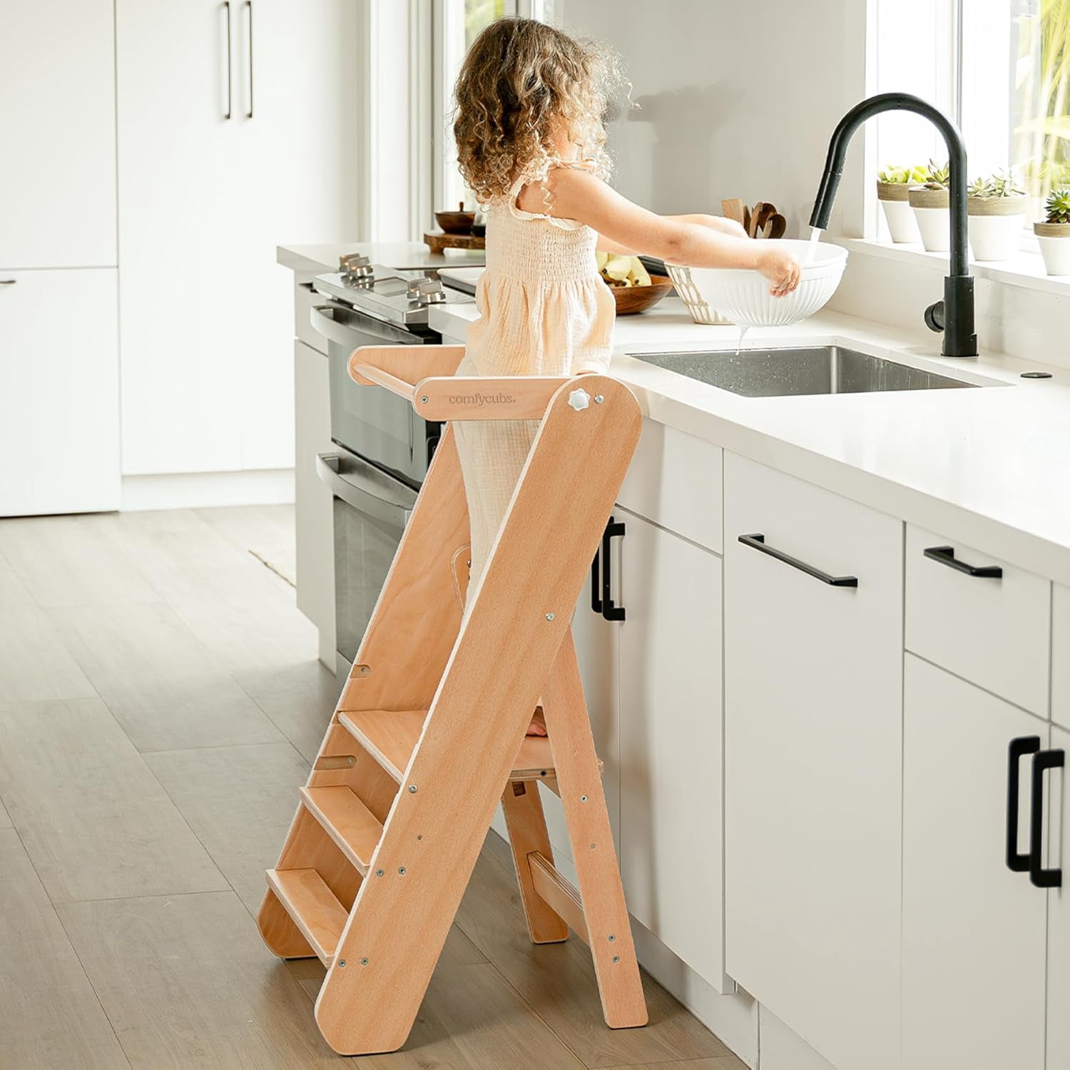 Kids Step Stool for Ages 3+ 3 Height Adjustable Toddler Tower ...