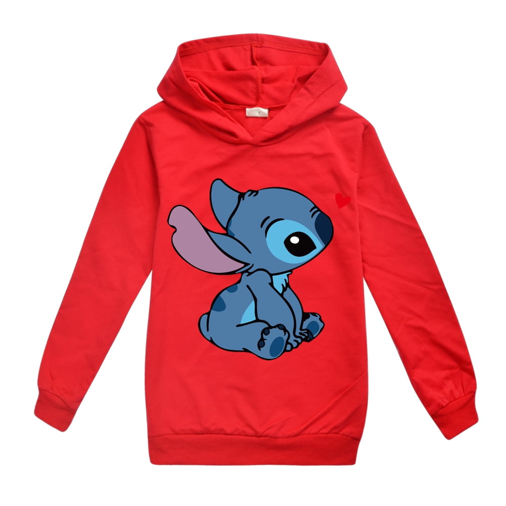 Kids Stitch Hoodie Boys Girls Novelty Pullover Sweatshirt with Pocket ...