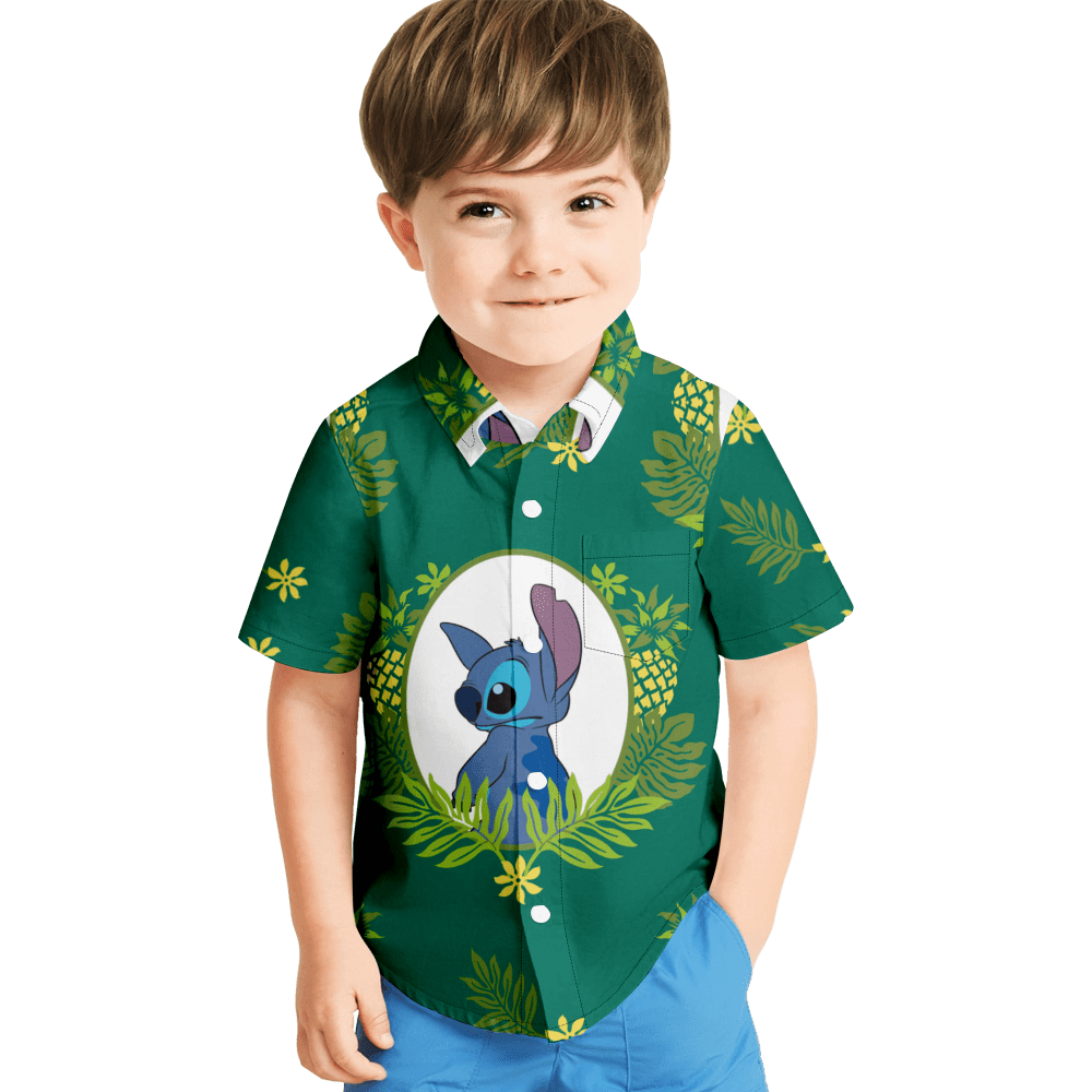 Kids Stitch Vintage Bowling Shirt Tropical Hawaiian Christmas Shirts ...