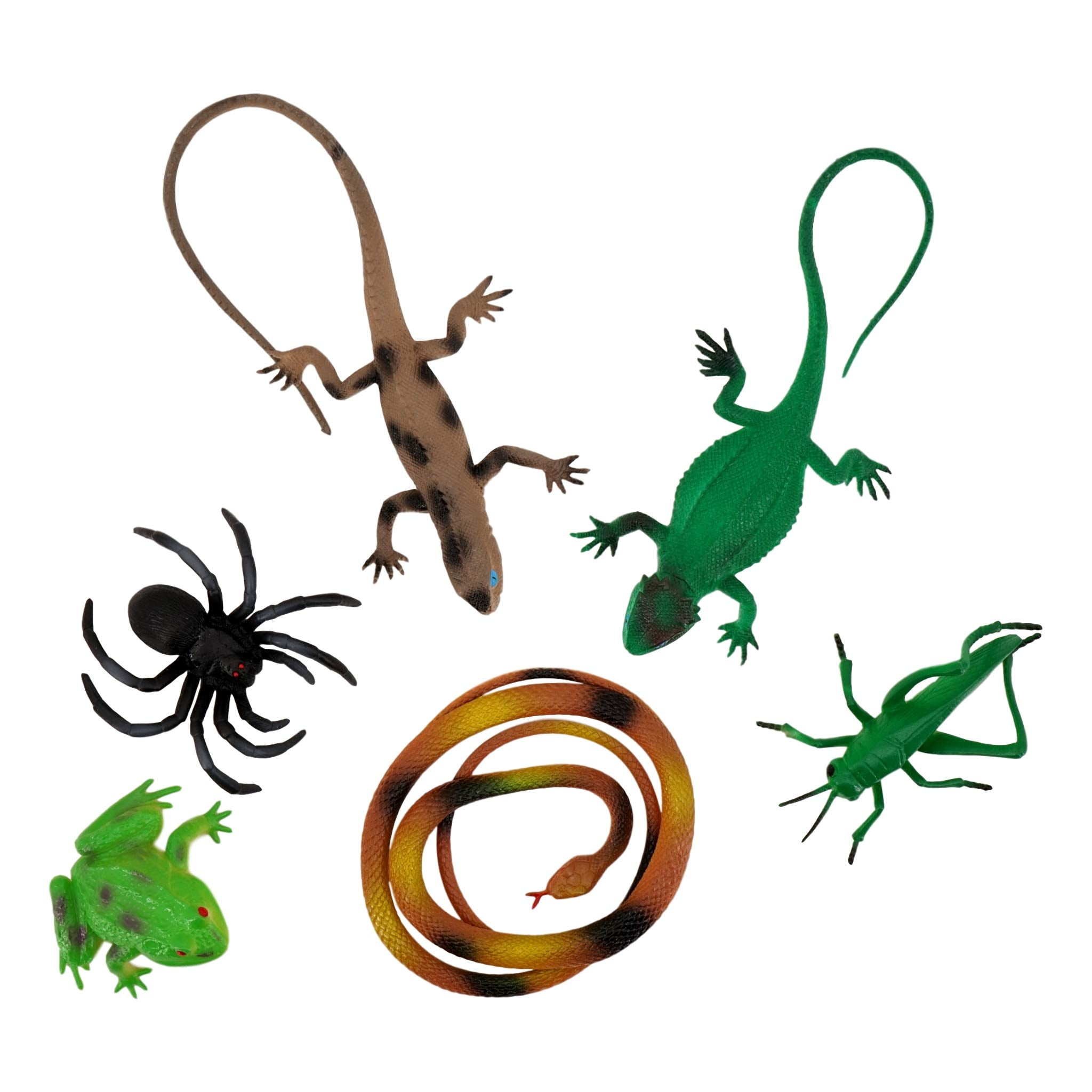 Kids Stuff Insects and Reptiles Figures Plastic Playset (6 Pack ...