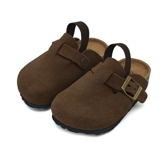 rosyclo, Kids Suede Clogs Toddler Slip-on Sandals Cork Footbed ...