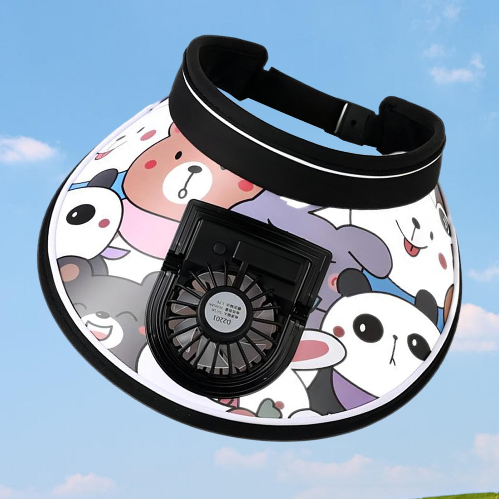 Kids Summer Fans Hat Breathable Cooling Fan Hat for Hiking Climbing ...