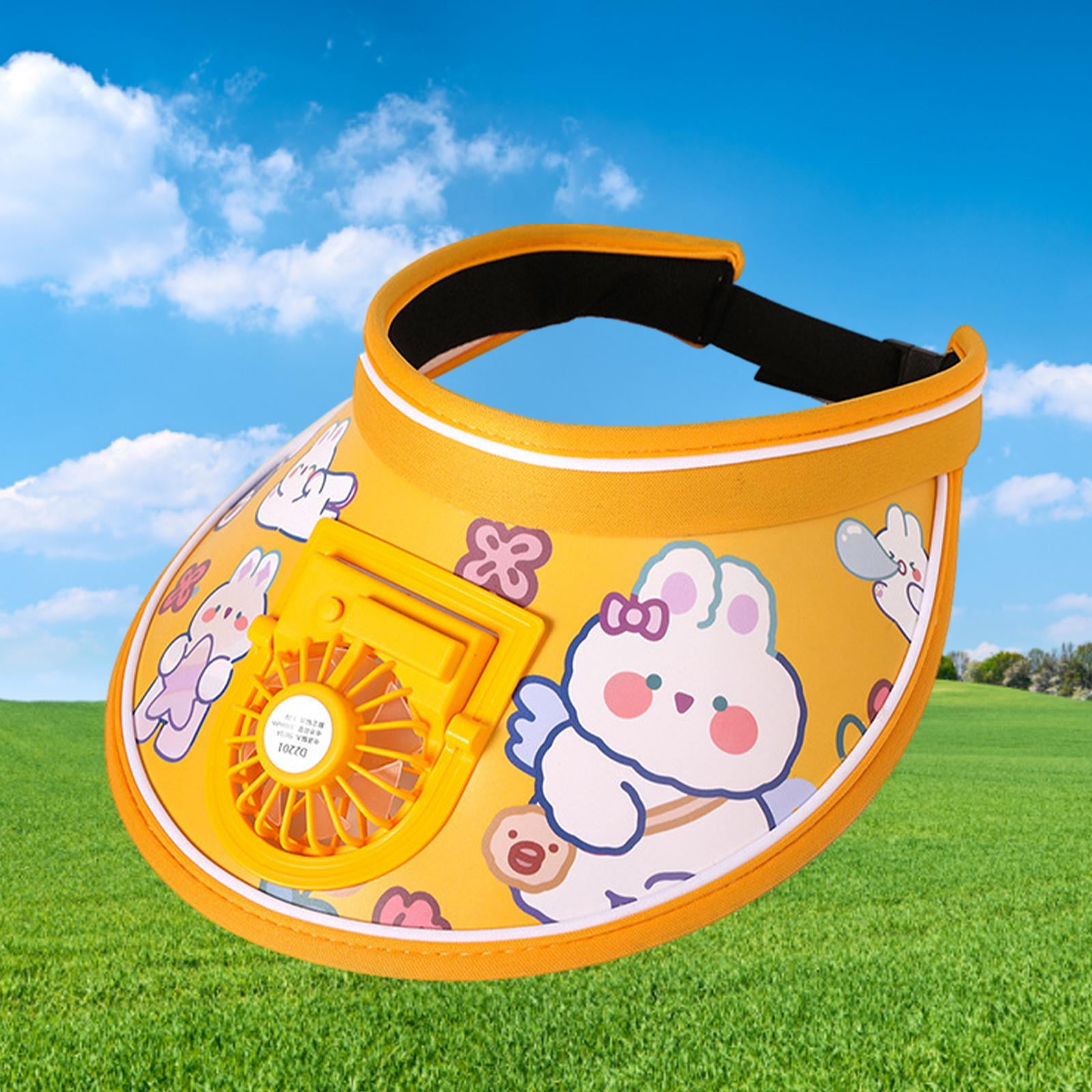 Kids Summer Fans Hat Breathable Cooling Fan Hat for Hiking Climbing ...