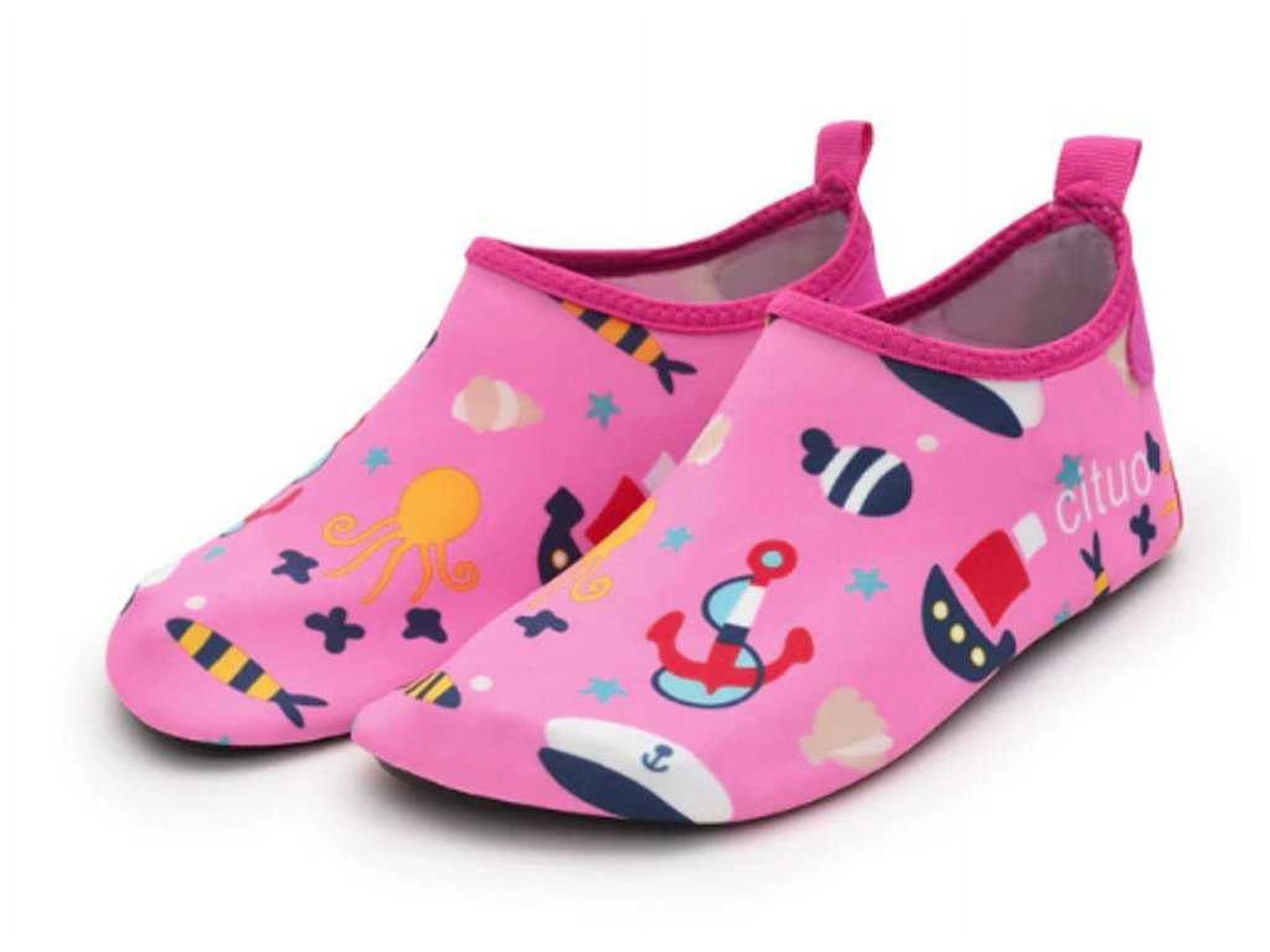Kids Summer Non-Slip Lightweight Swim Water Shoes, Aqua Socks, Pool ...