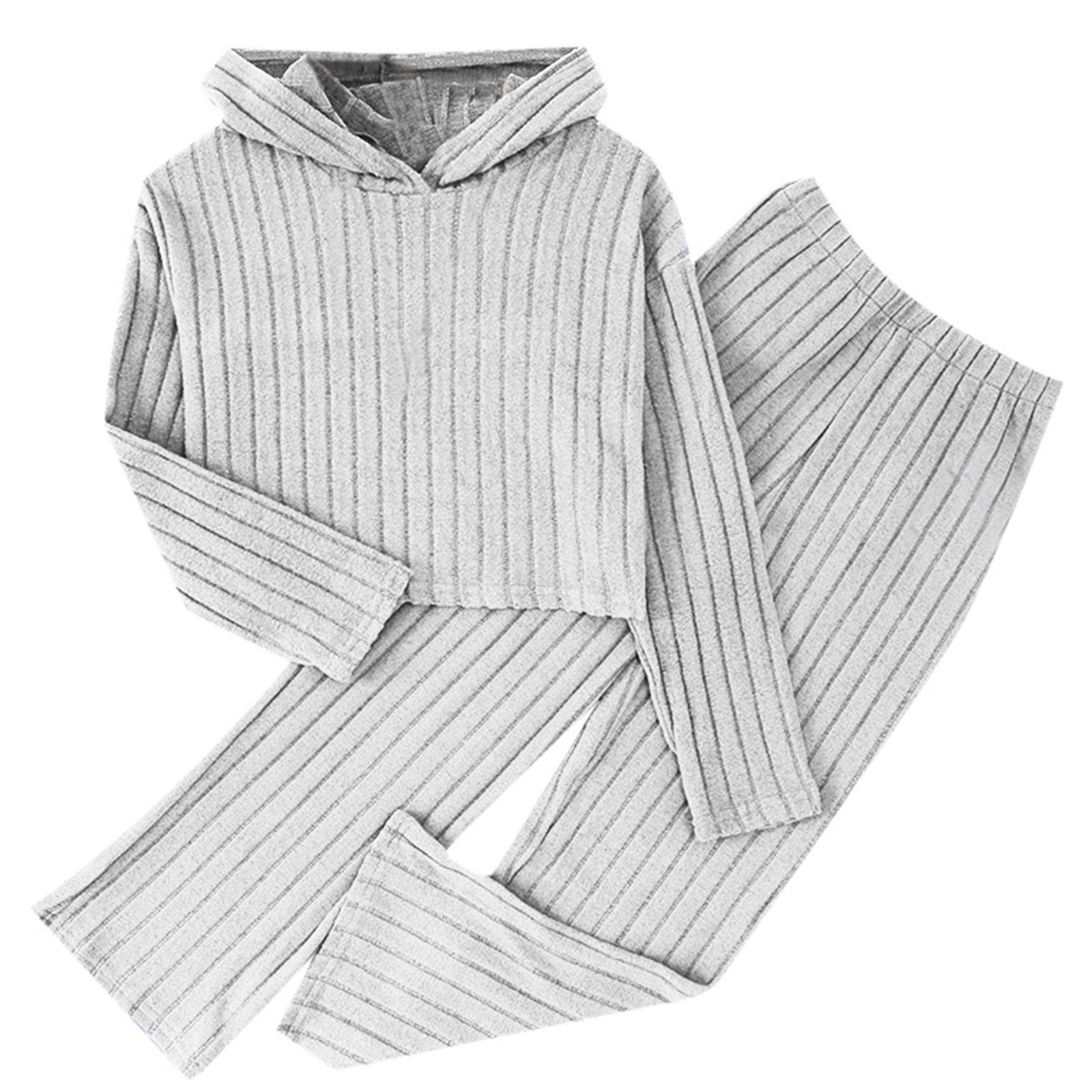 Kids Summer Sport Set Girls 2 Piece Outfit Knit Pullover Long Sleeve ...