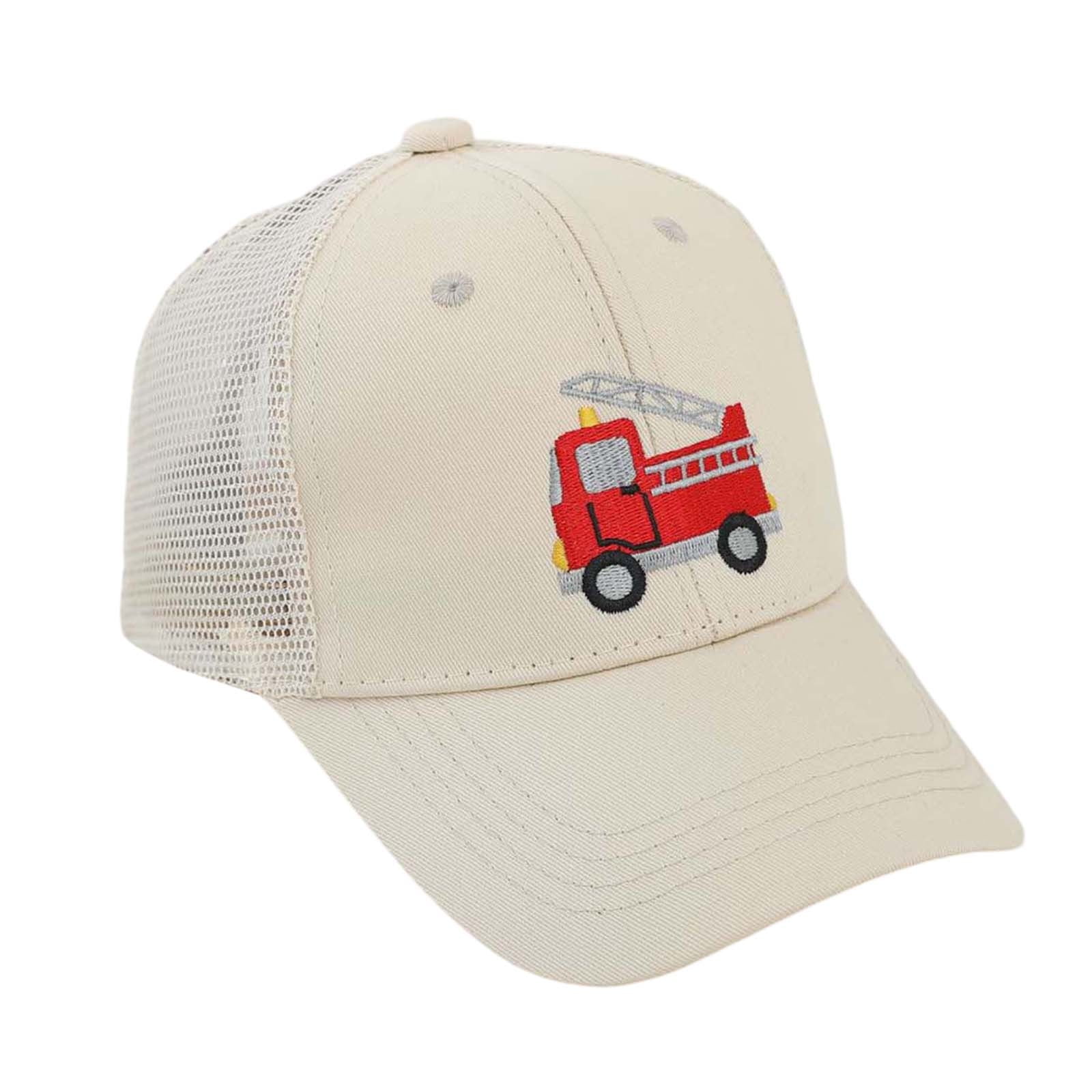 Kids Sun Hat Baseball Cap With Excavator Print Sun Hat Outdoor Summer ...