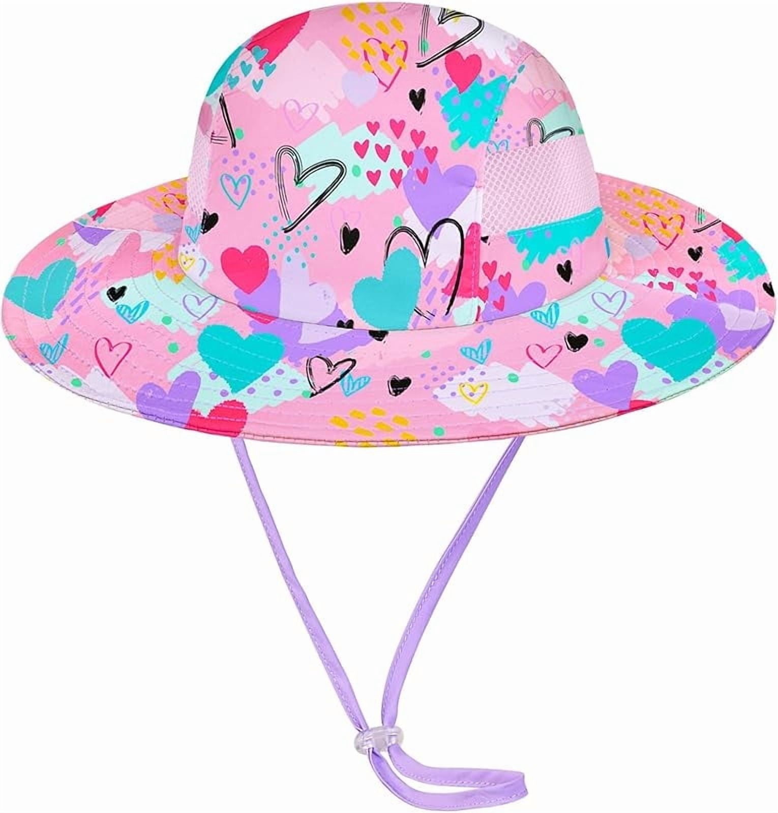 Kids Sun Hat for Toddler Girls Unicorn Bucket Hats UV Protection Summer ...