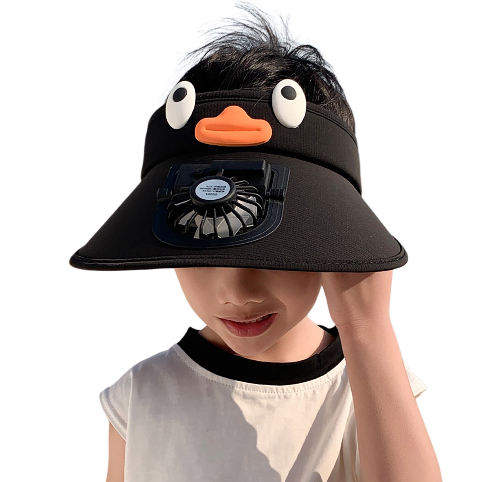 Kids Sun Hat with Fan - Fan Outdoor Hat, Wide Brim UV Protection Visor ...