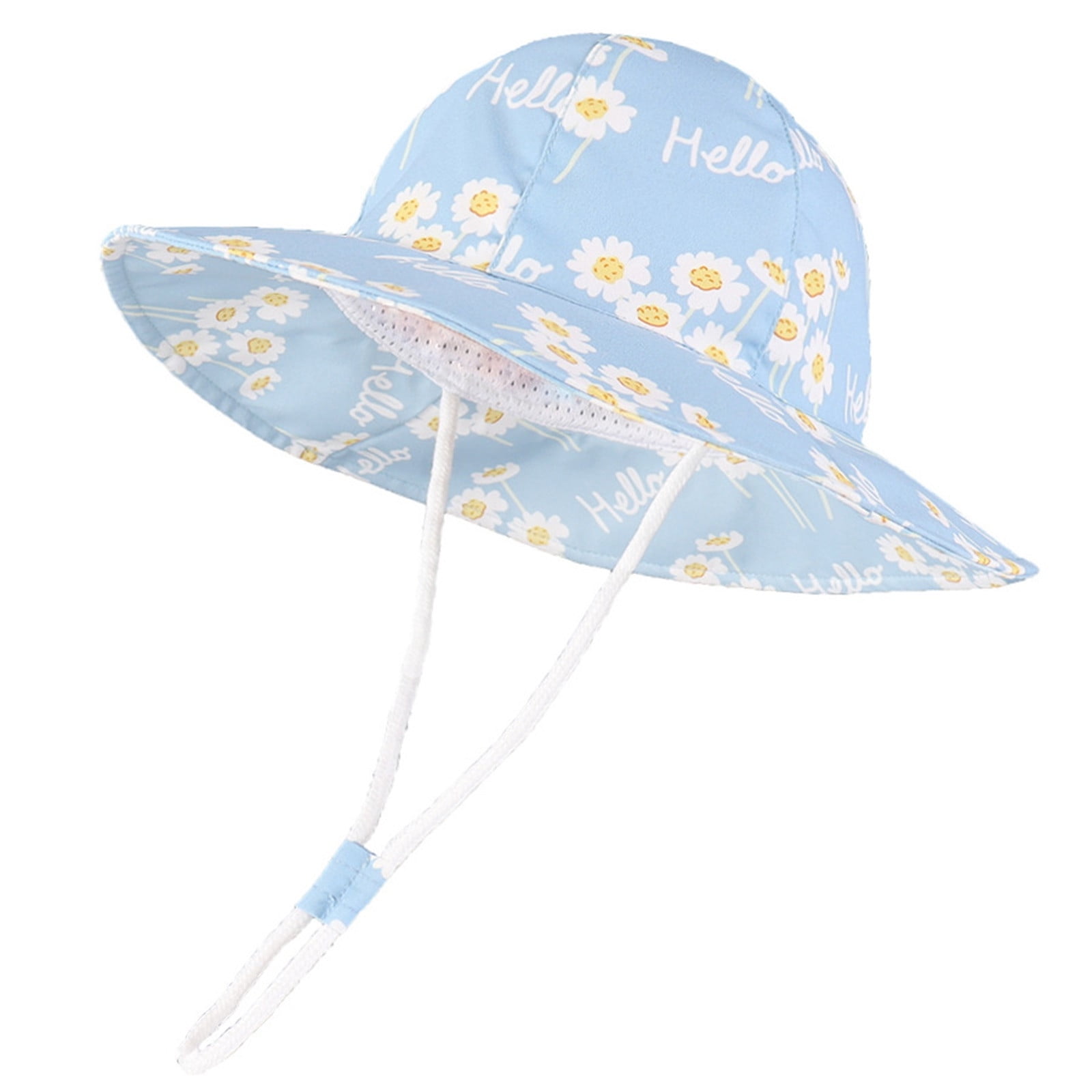 Kids Sun Hats Floral Cartoon Sun Hat With Upf 50+ Adjustable With Wide ...
