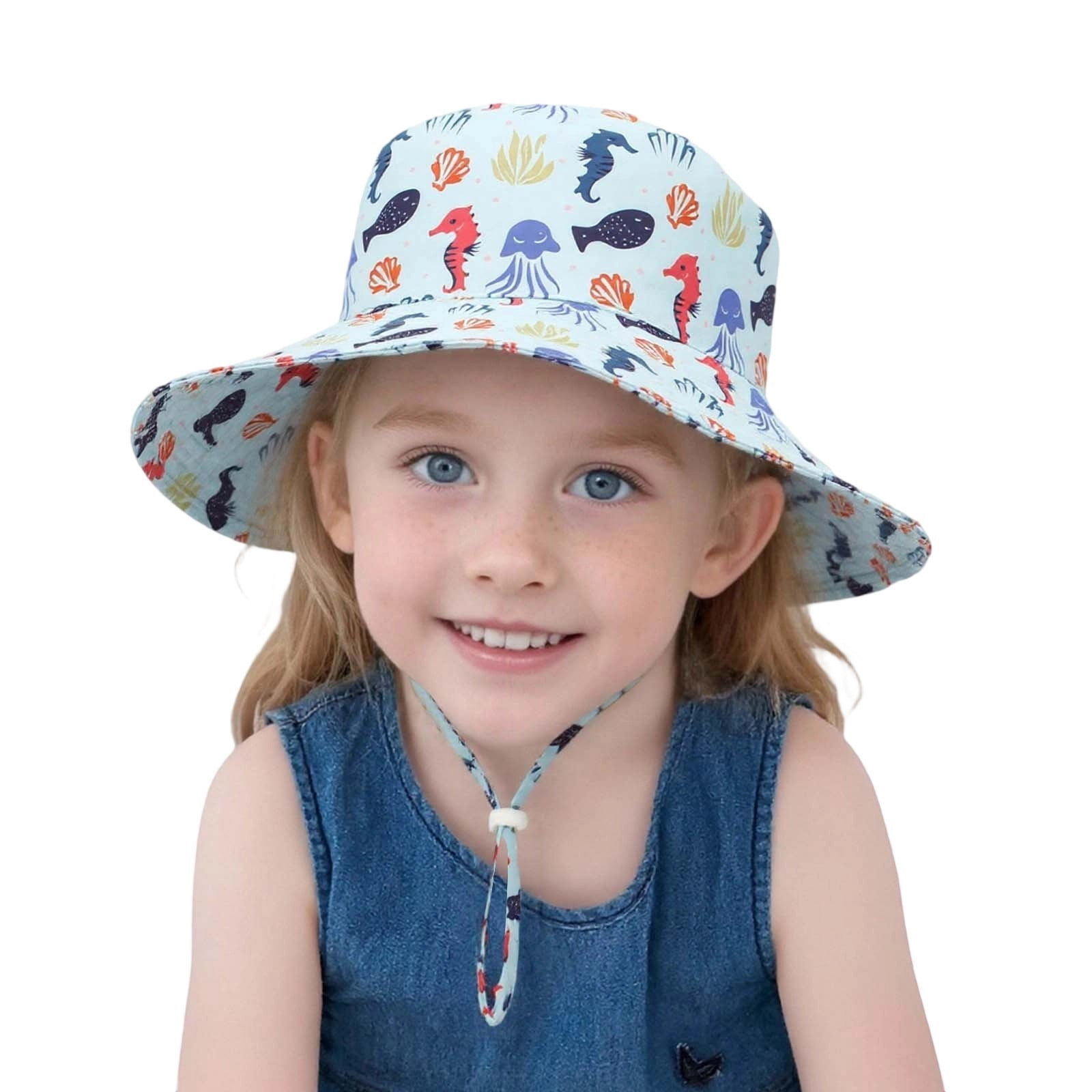 Kids Sun Hats Kids Boys and Girls Adjustable Sun Hat Outdoor Casual ...