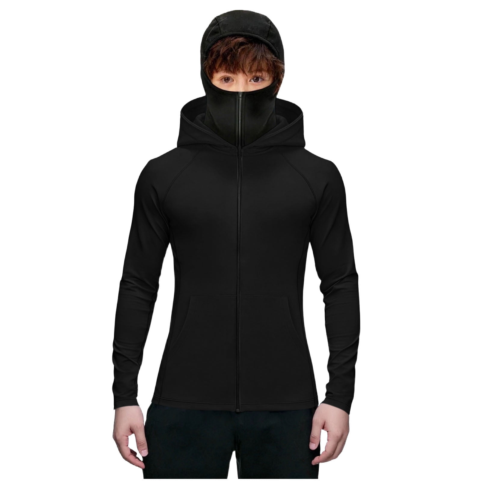 Kids Sun Protection Hoodie Shirts with Face Mask UPF 50+ Lightweight ...