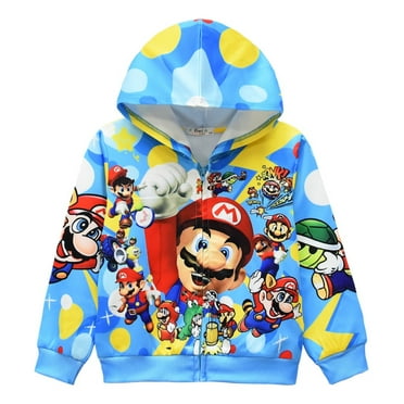 Nintendo Super Mario Bros. Boys Costume Hoodies, Mario and Luigi Zip-Up ...